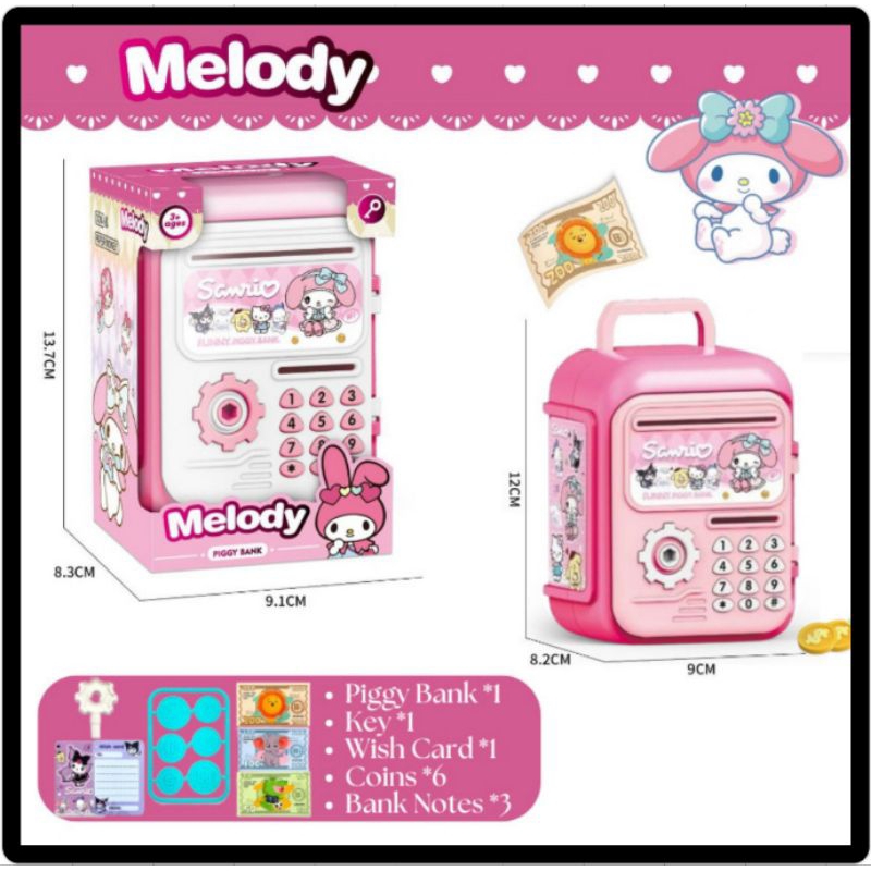 New Stock Cute Piggy Bank with Key Lock Coins Cartoon and box gift for ...