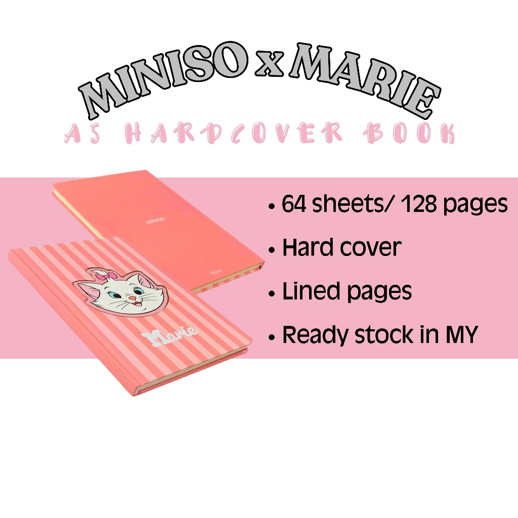 MINISO x Marie Disney Cat Collection A5 Hollowed Hardcover Book 64 ...