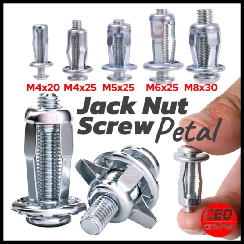 CEO 🇲🇾 Jack Nuts Screw Anchors Petal Screw Expansion Plugs Expansion ...