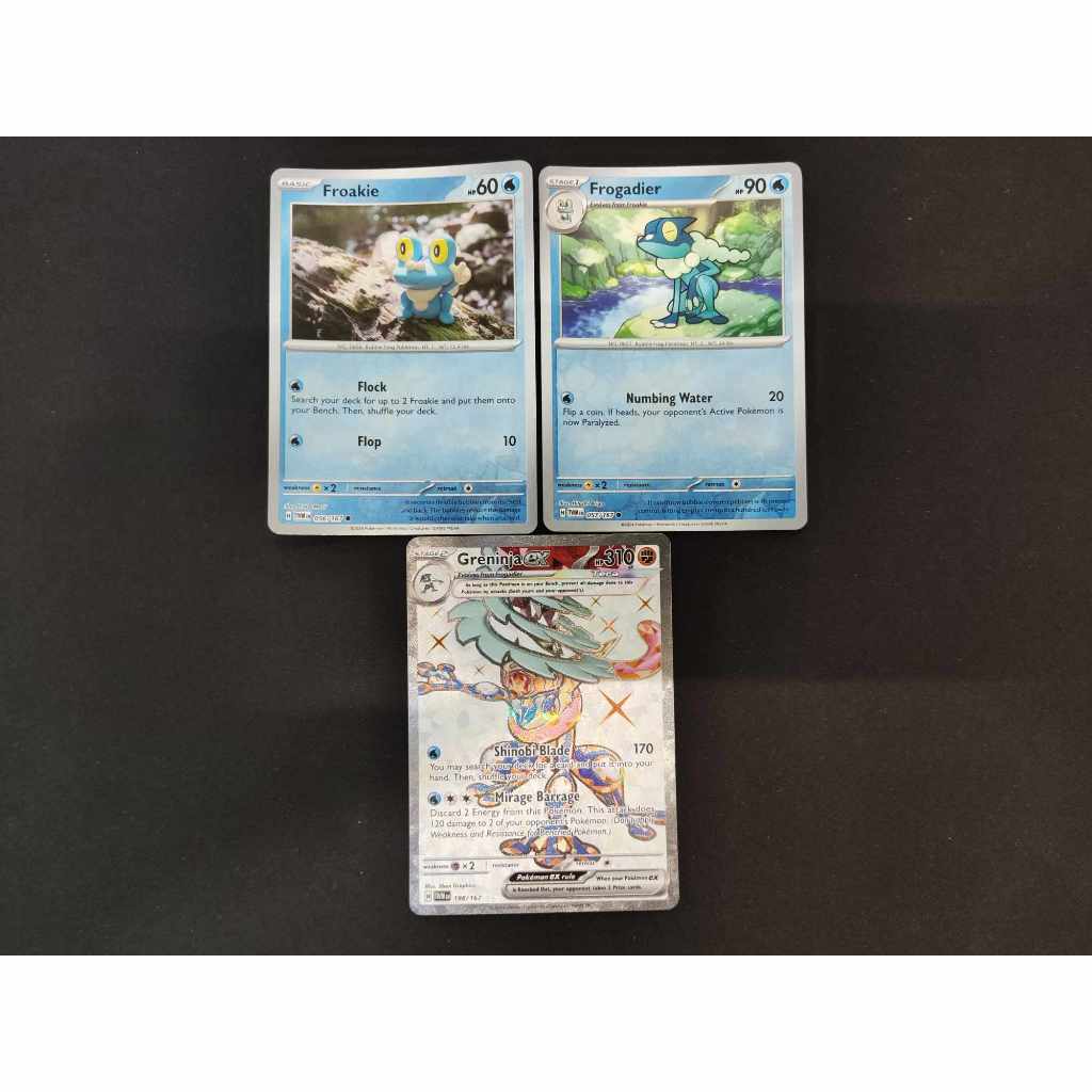 Pokemon TCG - Greninja EX Tera [FA] [Set included Basic RH and Stage 1 ...