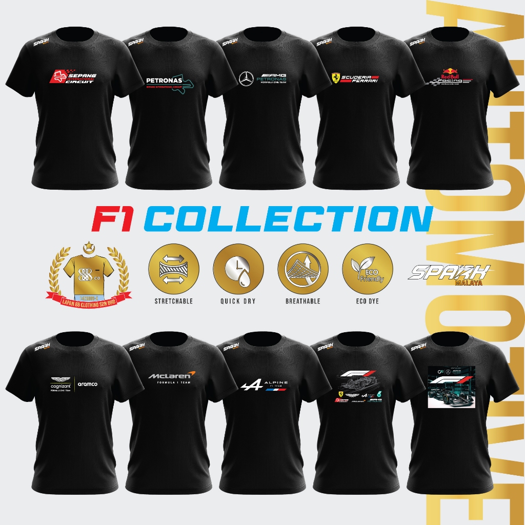 888co x Spark Malaya F1 Formula1 Collection Microfiber Tshirt Jersey ...