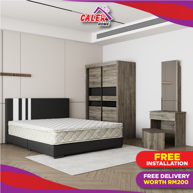 Caler Home Ven Bedroom Set (4 x 6ft) [Free Installation] | Shopee Malaysia