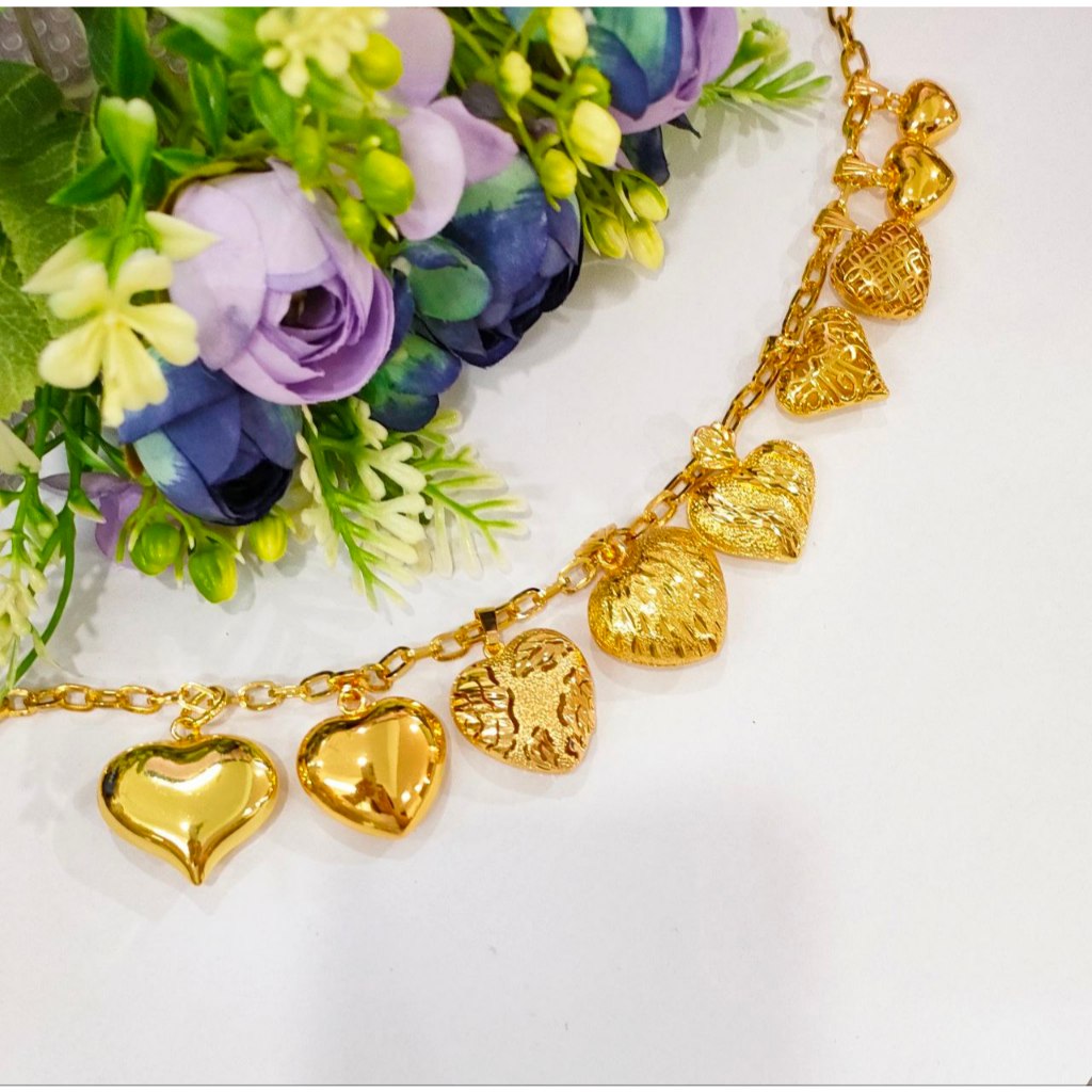 SM NEW STOCK EMAS 24K VARIASI RANTAI LEHER PAPER CLIP SET ADA COP 916 ...