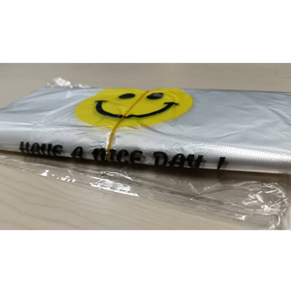Smiley Plastic Bag 50pcs S/M/L ( THANK YOU HAVE A NICE DAY ) | Shopee ...