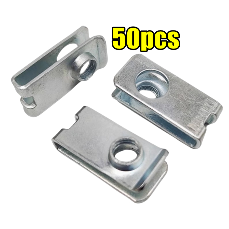 50pcs M6 U-Clip U Nut Car Number Plate Motorcycle Cover Set Body M6 ...