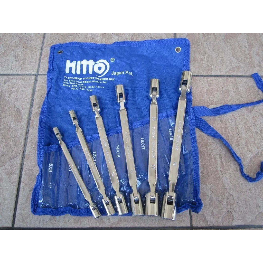Hitto 6-pcs Double Flexible Socket Wrench Set (Metric 08-19mm) | Shopee ...