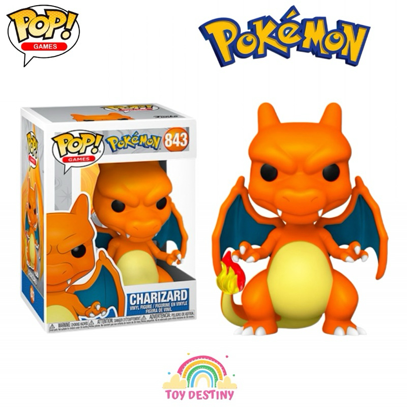 Funko Pop Games Pokemon Charizard Number 843 Original Collectible Vinyl ...