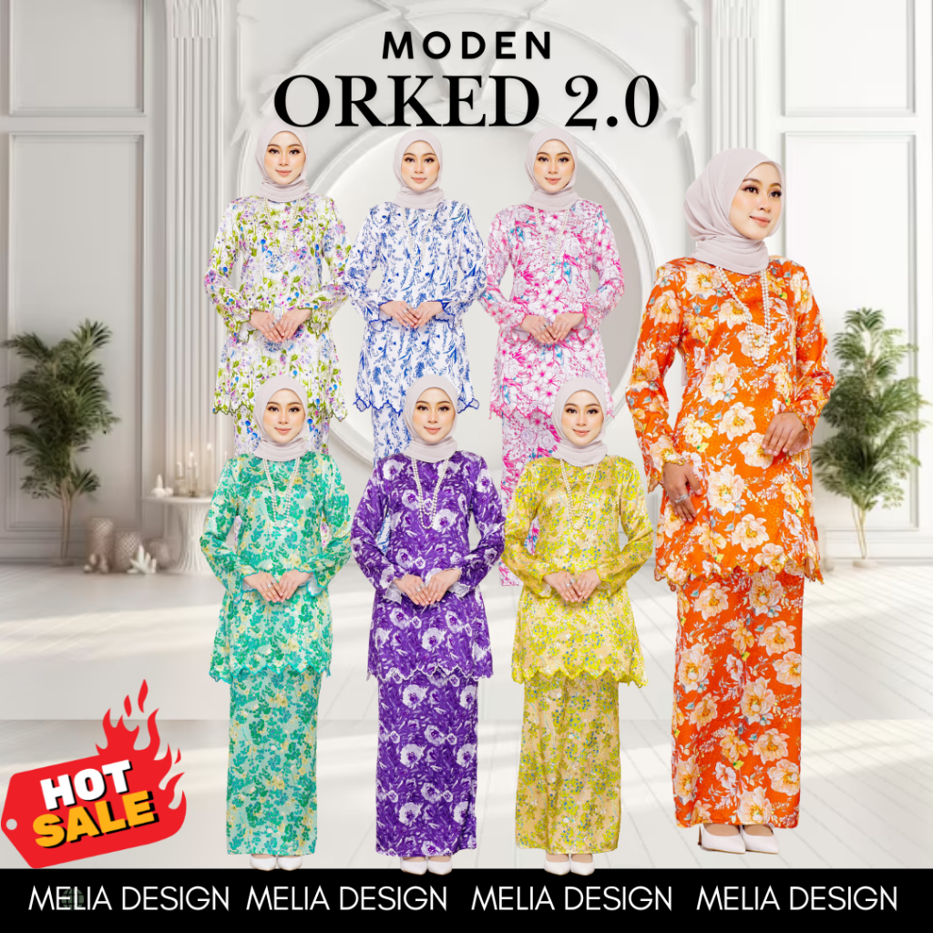 MODEN ORKED 2 BY MELIA DESIGN SULAM BIKU EMBOSS SATIN SILK PREMIUM ...