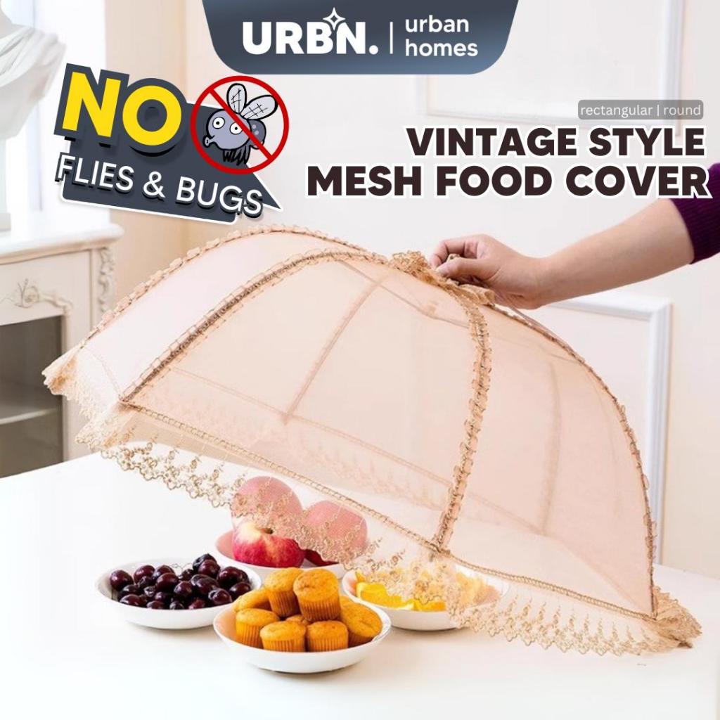 𝗨𝗥𝗕𝗔𝗡𝗛𝗢𝗠𝗘𝗦 Breathable Vintage Food Cover Umbrella Design Mesh Lace ...