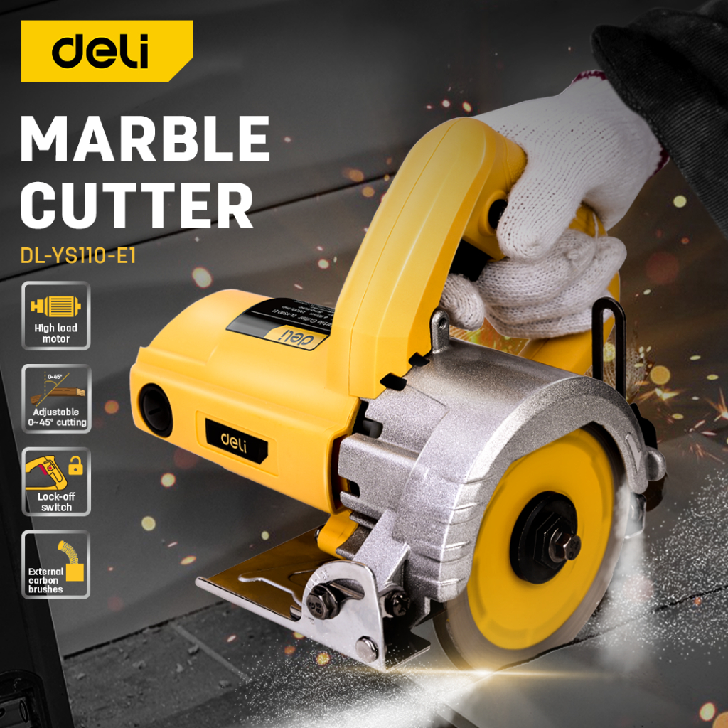 DELI Corded Marble Cutter with Adjustable Angle (1250W / 110mm) DL ...