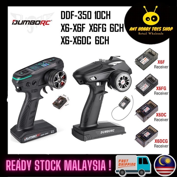 DUMBORC X6 - X6F 6CH DDF 350 10CH 2.4G RC Radio Transmitter Receiver with Mixed Mode +Gyro ...