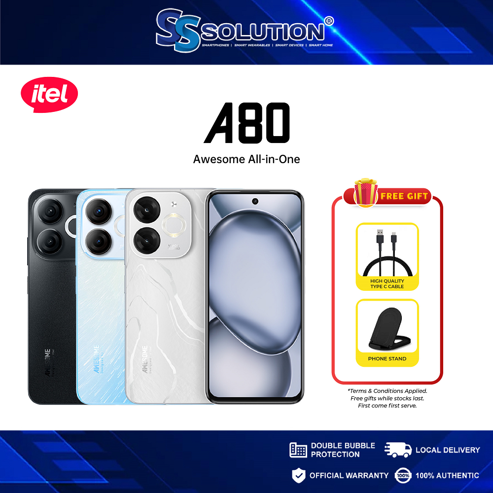 ITEL A80 (4+4GB+128GB) l 6.7" Punch-hole HD+ Display l T603 Octa-core LTE Chipset l 50MP Super ...