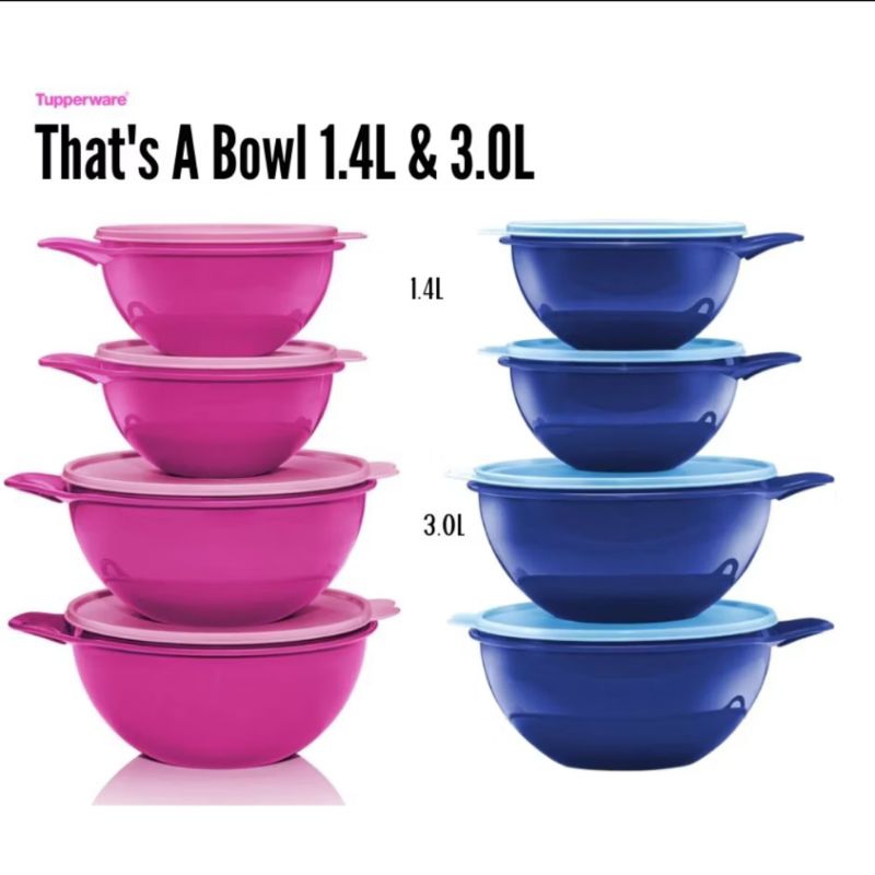 TUPPERWARE THAT'S A BOWL 1.4L, 3L & 4.5L ( 1 piece) | Shopee Malaysia