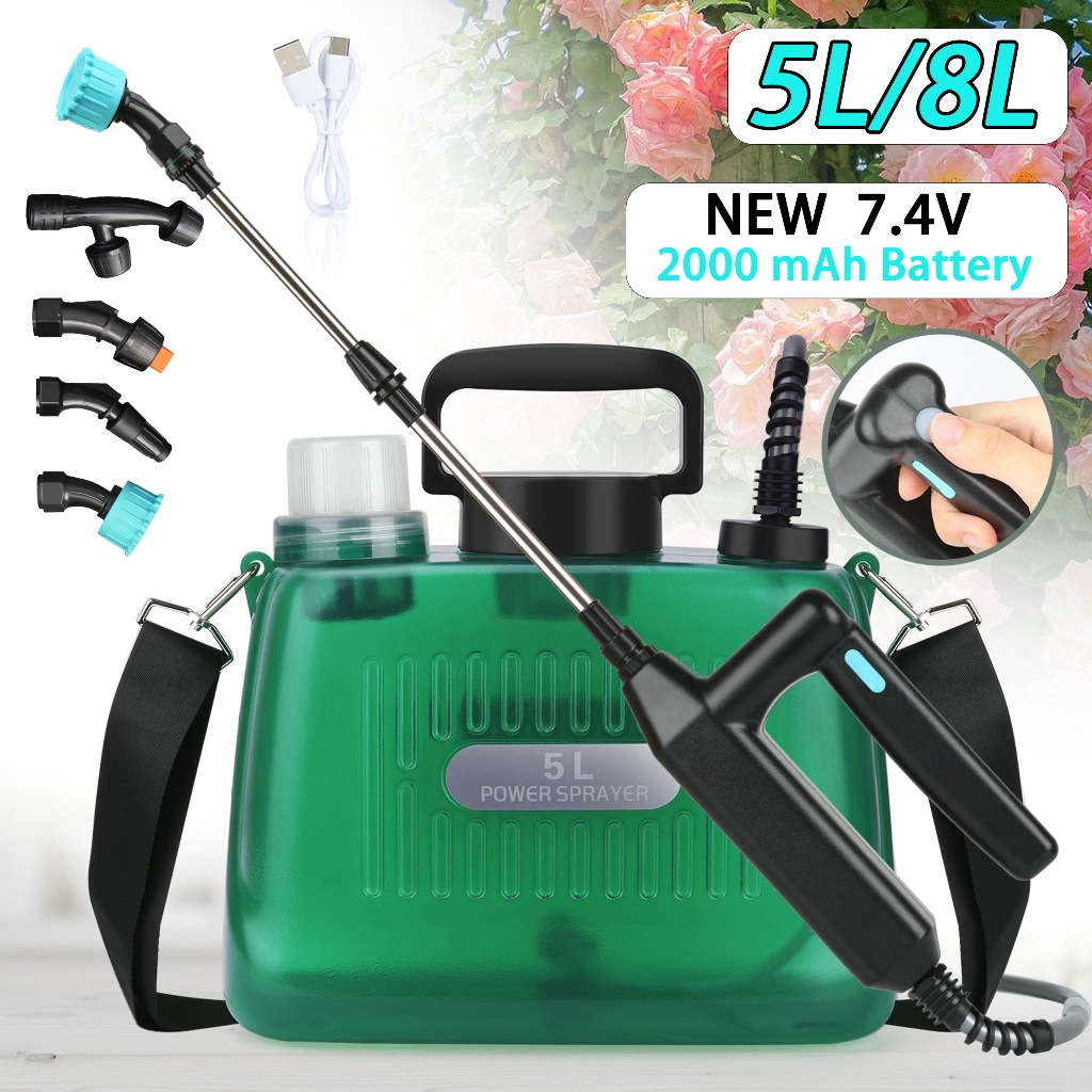 8L Rechargeable Electric Pump Chemical Sprayer Portable Powerful ...