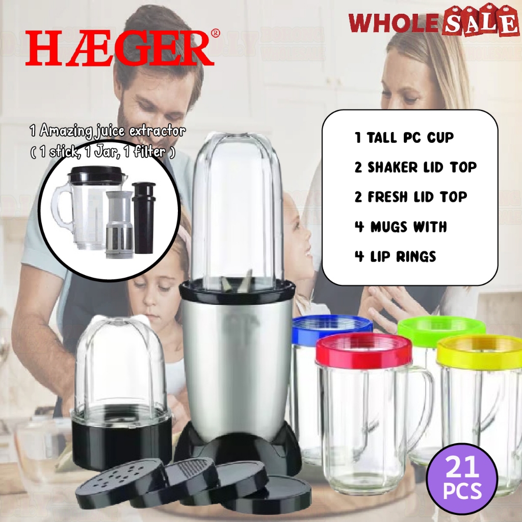 HAEGER 21pcs Food Processor Blender Mixer Juicer Extractor Multipurpose ...