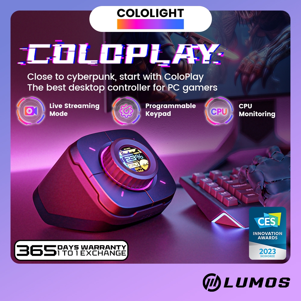 COLOLIGHT COLO PLAY Cyberpunk Desktop Controller Dekstop Clock PC ...