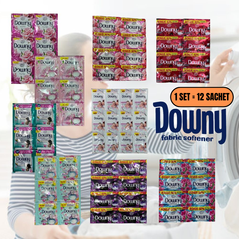 (BORONG) DOWNY SACHET CONCENTRATE FABRIC PERFUME COLLECTION 12SACHET ...