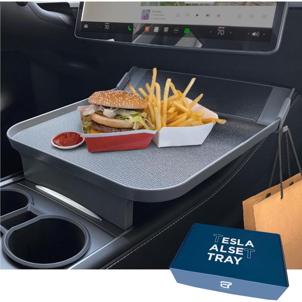 Tesla Model Y Model 3 Accessories 2020 to 2024, Car Eating Food Table ...