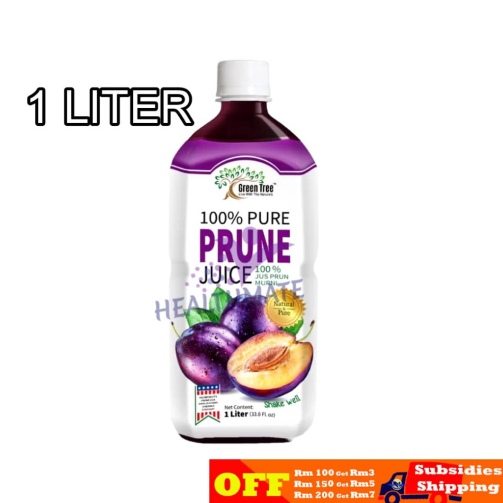 Green Tree Natural and Pure Prune Juice (1Liter) | Shopee Malaysia