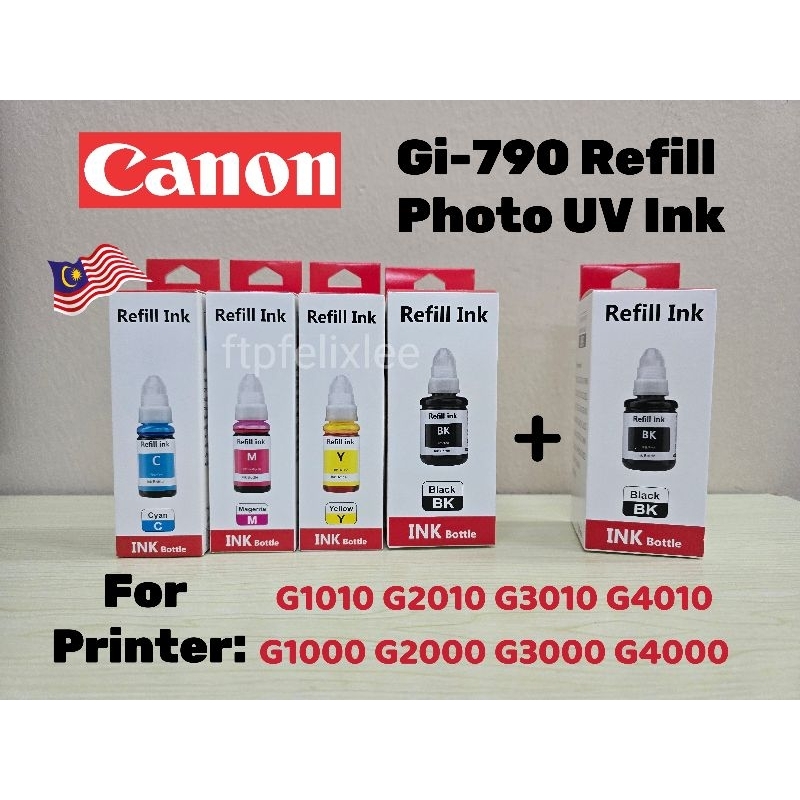 NEW Canon GI790 GI-790 BOXSET Compatible Refill ink Bottle for ink TANK ...