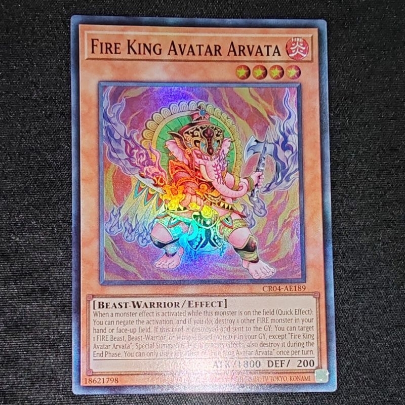 YUGIOH CR04-AE189 Fire King Avatar Arvata[SR] | Shopee Malaysia