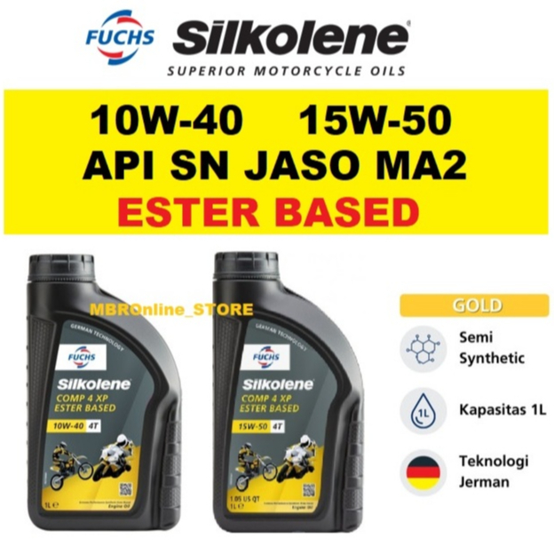 Silkolene Comp 4 XP 4T 10W40 15W50 Semi Synthetic Ester Based Engine ...