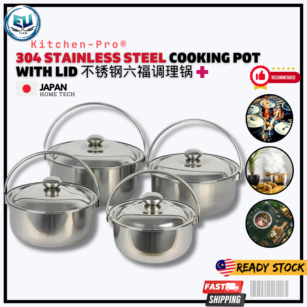 4in 1 Pot Soup Cooking Steel Stainless Stew Bowl Bowls Stockpot Kitchen ...