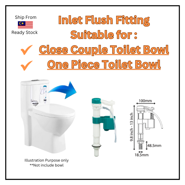 Toilet Cistern Bottom Entry Inlet Flush Valve Bottom Fill Float Toilet ...