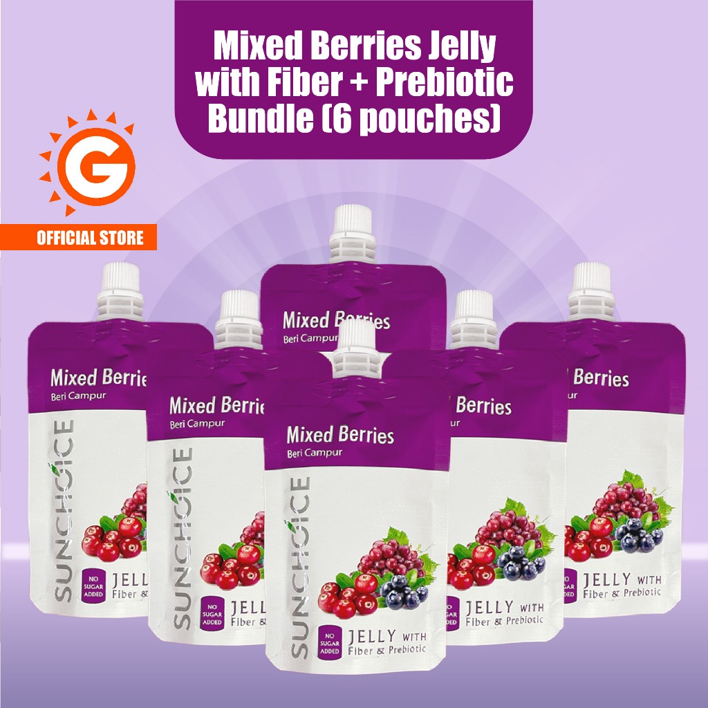 GoodMorning® Mixed Berries Jelly with Fiber + Prebiotic Bundle (6 ...