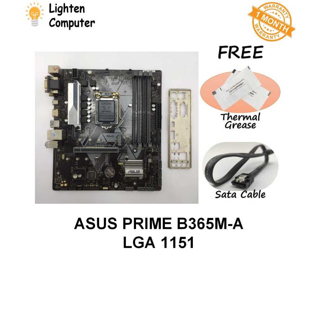 【USED】ASUS B365M-A Motherboard | B365 | LGA 1151 | Intel 8th, 9th Gen Intel | mATX Micro ATX ...