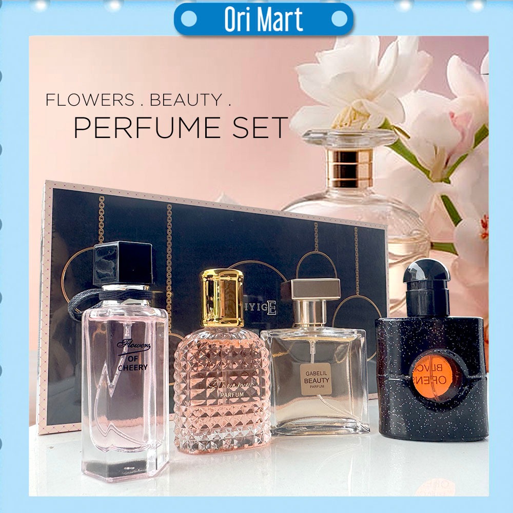 4 IN 1 Perfume Flower Of Story Ladies Perfume EDP 24K Gift Box Set 25ml ...