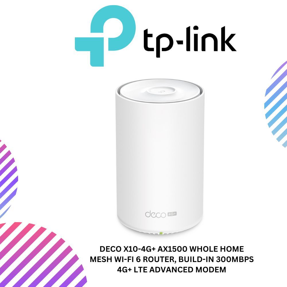 Deco X10-4G+ AX1500 Whole Home Mesh Wi-Fi 6 Router, Build-In 300Mbps 4G ...