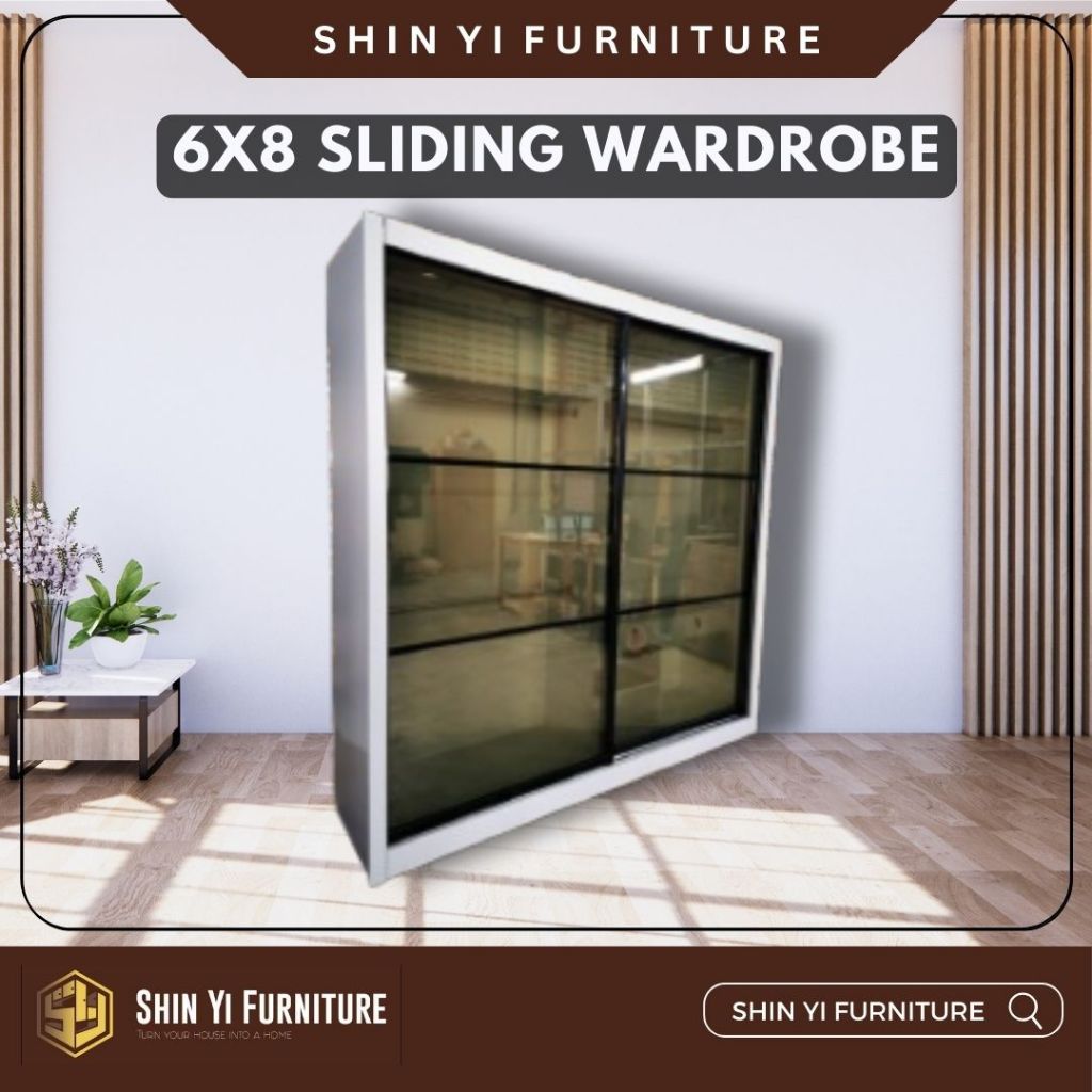 [SARAWAK] 6FT Sliding Doors Wardrobe/Almari Baju Besar/Almari Pakaian ...