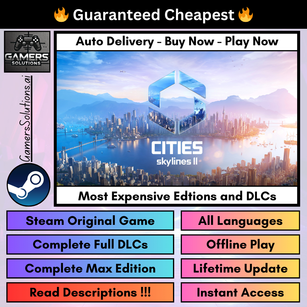 Cities: Skylines II [Auto Delivery] Own Steam Account, Offline Mode ...