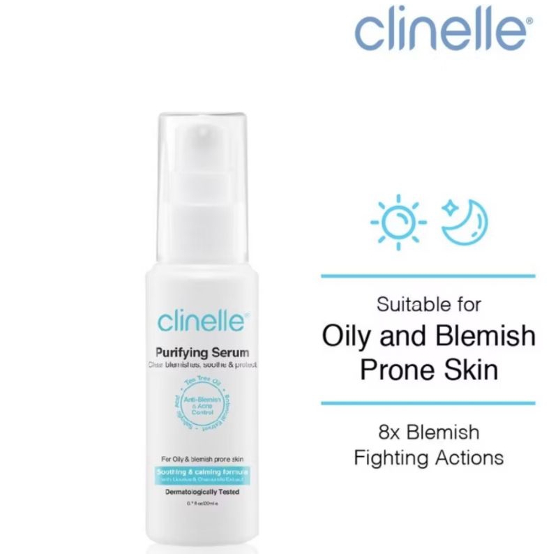 Clinelle Purifying Serum 20ml - Calms Acne Prone Skin, Removes Dead ...