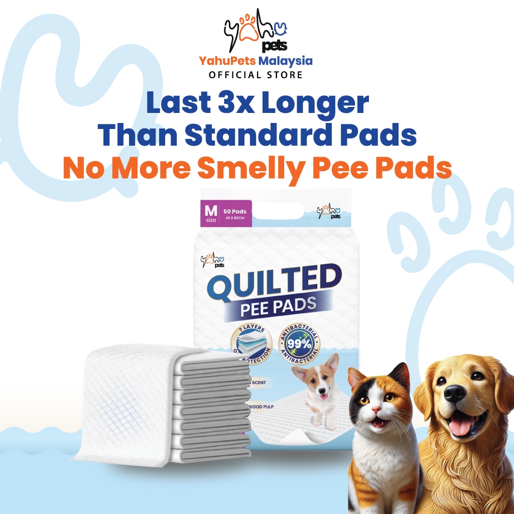 YahuPets 99% Antibacterial Pee Pad Wee Wee Pad Pet Training Pad 寵物尿墊 S ...