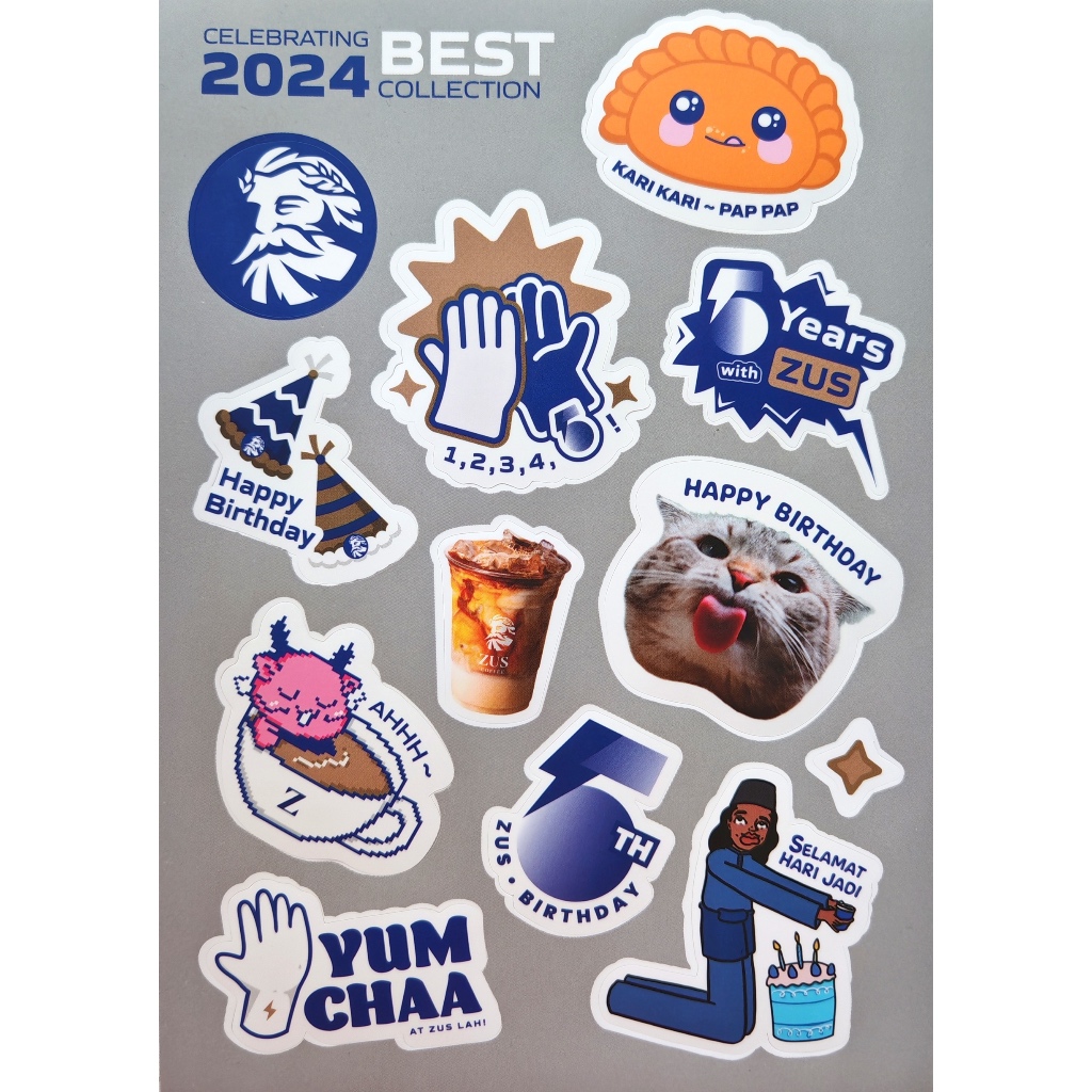 [Authentic] ZUS Coffee Celebrating 2024 Best Collection Stickers # ...