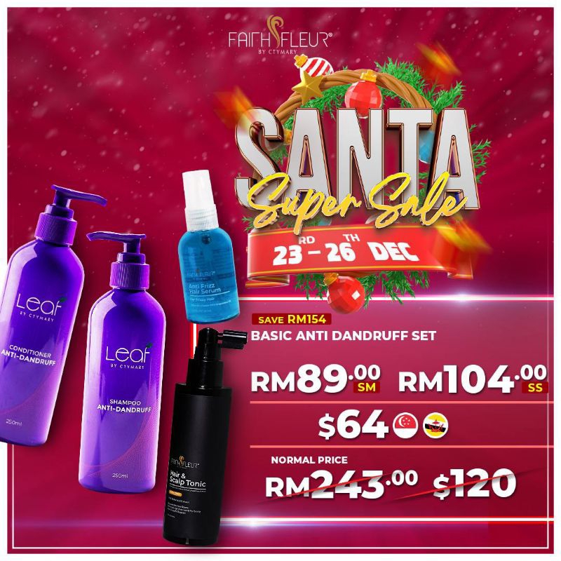 FULL SET FAITH FLEUR | SHAMPOO | CONDITIONER | HAIR SERUM | HAIR TONIC ...