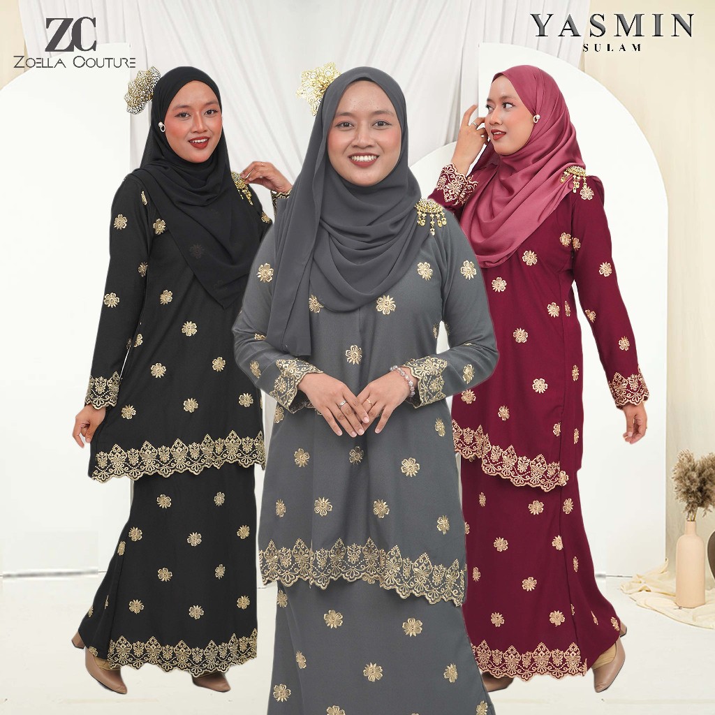 CLEARANCE SALE!! Baju Raya Sulam Yasmin & Zarah New Arrival 2025 ...
