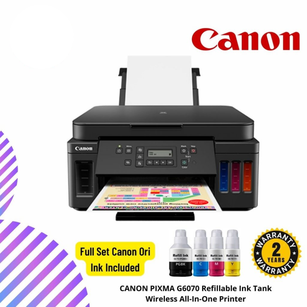 [PREORDER-CHAT SELLER] CANON PIXMA G6070 Refillable Ink Tank Wireless ...