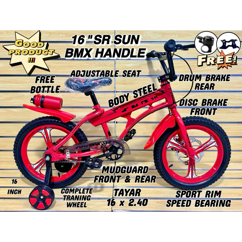 (Siap Pasang)Basikal Saiz 16Inci /16" Bicycle/Basikal dengan botol air ...