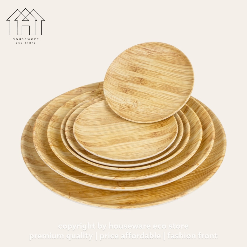 Melamine Bamboo Plate | White Bone Dish Imitation | Dish Disc | Food ...