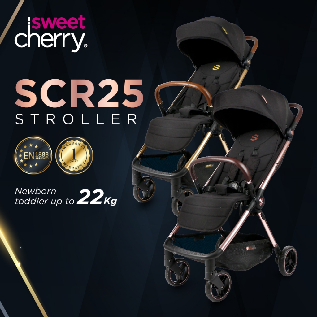 Sweet Cherry SCR Series Auto-Fold SCR25 Stroller Gold/ Rose Gold ...