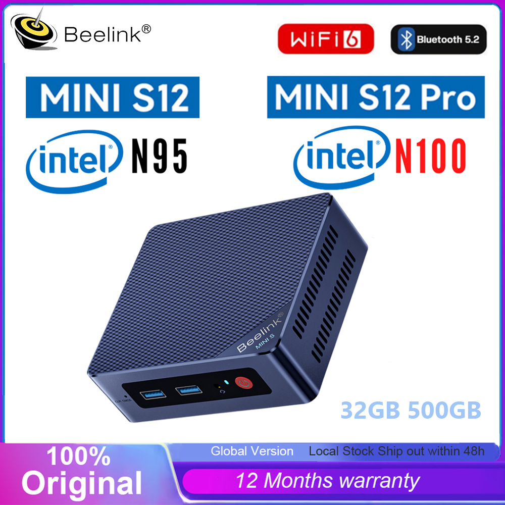 Beelink Mini S12 Pro Intel 12th Intel N100 Mini PC Windows 11 N95 DDR4 ...