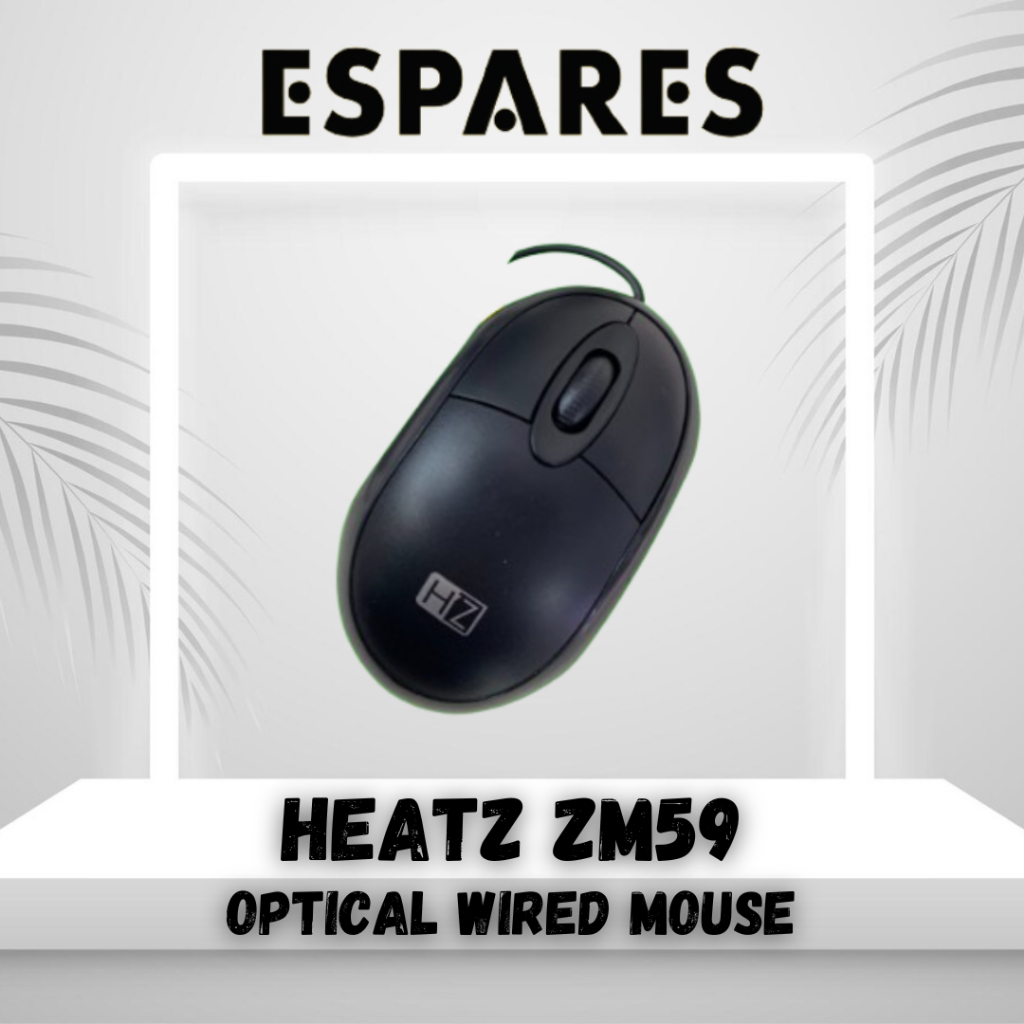 Heatz ZM59 Optical Wired Mouse (Black) | Shopee Malaysia