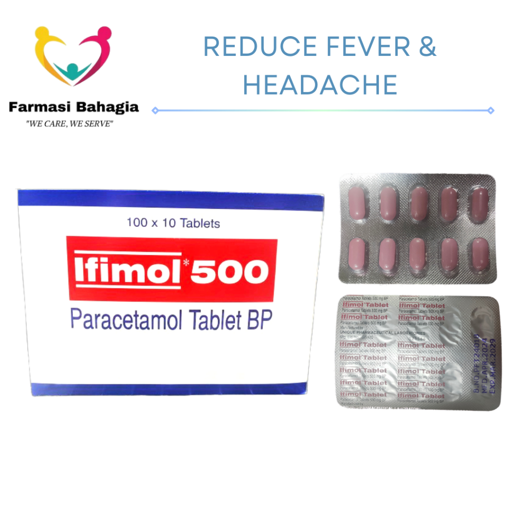 [ Exp 3/2029 ] IFIMOL PARACETAMOL 500MG TABLET BP 10'S ( 1 STRIP ...