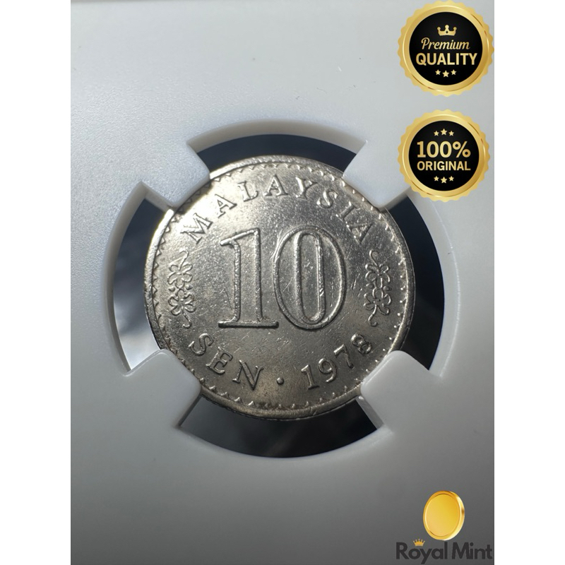 1978 10 Sen Siri 1 (AU-UNC) *Error Reverse -Malaysia Parlimen Coin Duit ...