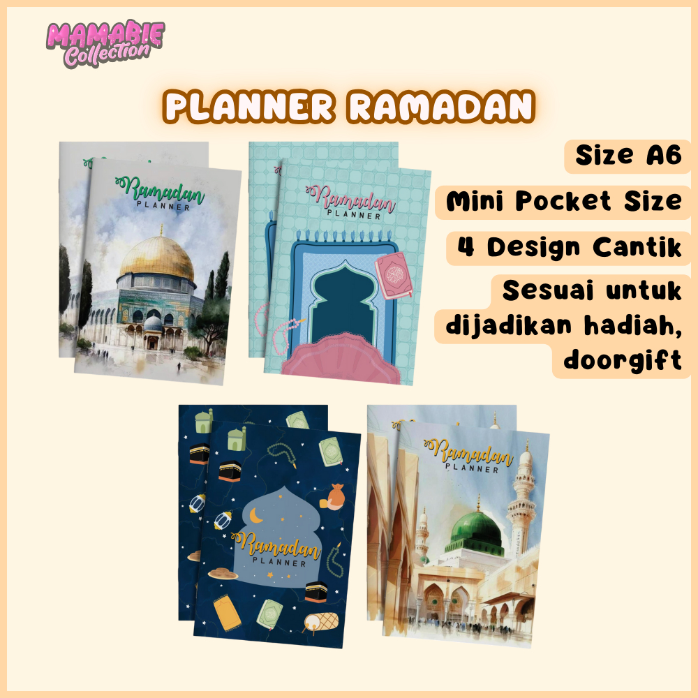 Planner Ramadan Buku catitan Puasa bulan ramadhan list surah Checklist ...