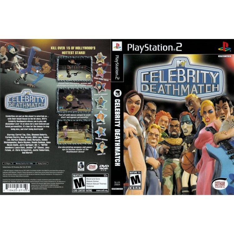 PS2 MTV Celebrity Deathmatch (DVD GAME) | Shopee Malaysia