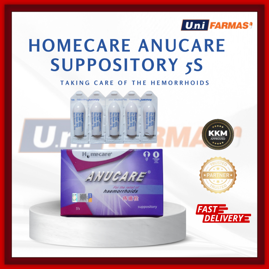 HOMECARE ANUCARE SUPPOSITORY 5S/PACK-LEGAKAN BUASIR | Shopee Malaysia